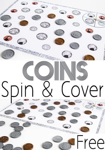 Free Printable Coin Matching Spin & Cover Game 💰