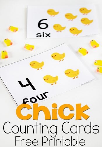Free Printable Chick Counting Cards for 1-10
