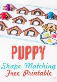 Free Printable Dog House Shape Game for Preschoolers