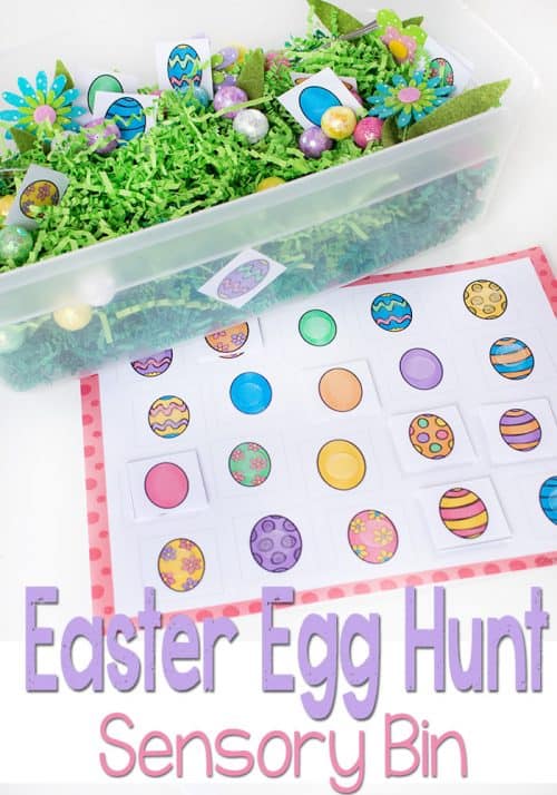 Free Printable Easter Eggs Matching Game for Sensory Bins