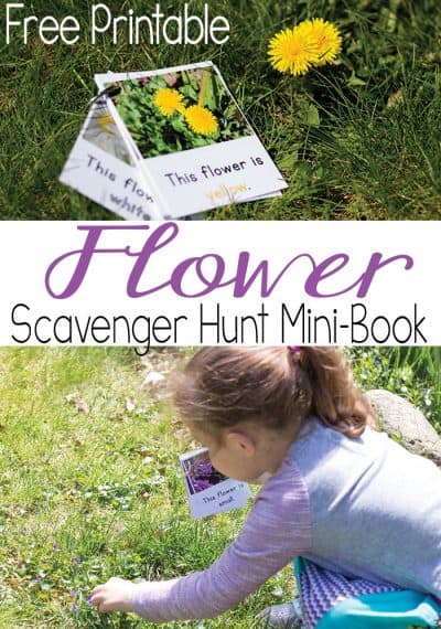 Free Printable Flower Scavenger Hunt Mini Book