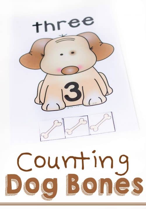 Free Printable Dog Counting Cards for Numbers 1-5 - Life Over C's