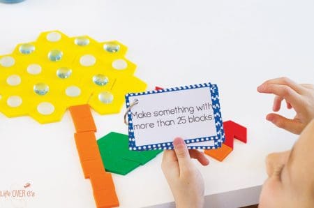 Pattern Block STEM Challenge Cards Free Printable