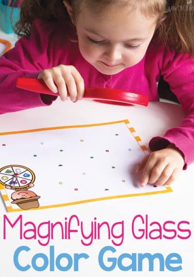 Free Printable Magnifying Glass Color Game for Preschoolers