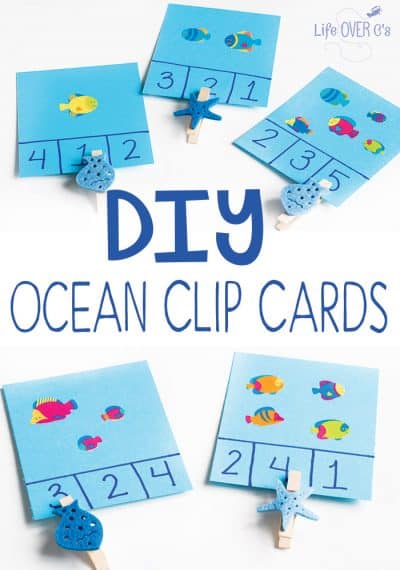 DIY Ocean Clip Cards for Counting - Life Over C's