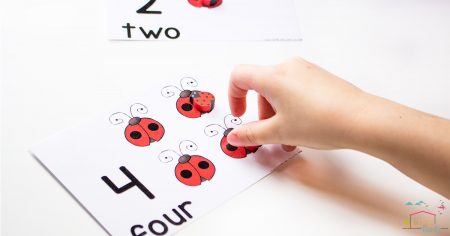 Free Printable Ladybug Counting Cards for Numbers 1-10