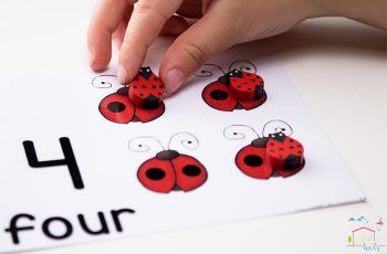 Free Printable Ladybug Counting Cards for Numbers 1-10