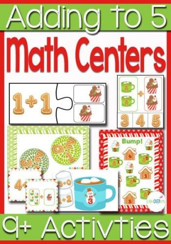 Christmas Addition to 5 Math Centers - Life Over C's