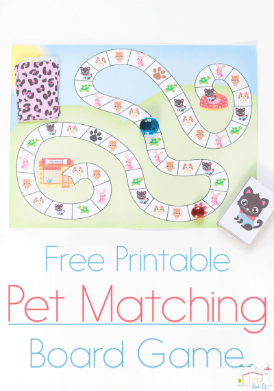 Free Printable Little Pet Matching Board Game