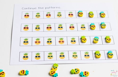Free Printable Pineapple Mini Eraser Math Activity Pack