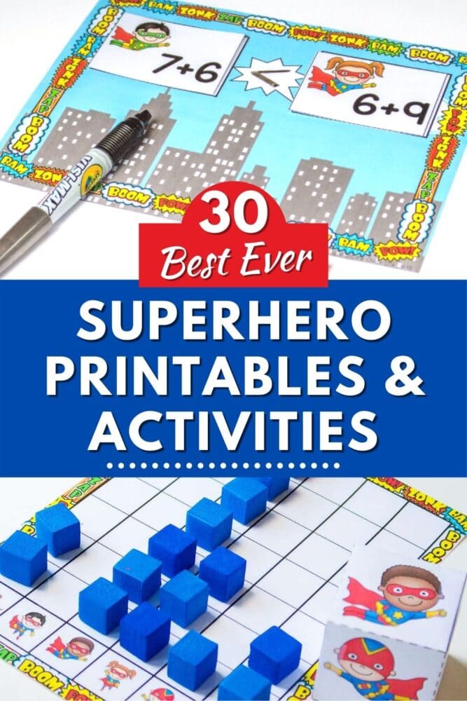 30+ Kindergarten and Preschool Superhero Theme Activities