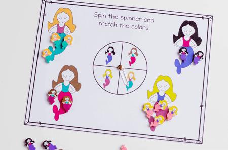Free Printable Mermaid Mini Eraser Math Activity Pack