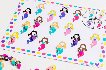 Free Printable Mermaid Mini Eraser Math Activity Pack