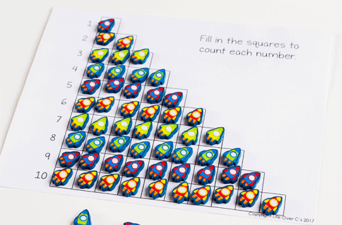 Free Printable Rocket Mini Eraser Math Activity Pack