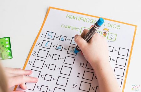 Free Printable Multiplication Dice Activity
