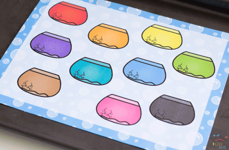 Free Printable Fishbowl Color Matching Activity