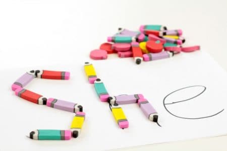 Easy, Hands-on Literacy Activities with Mini Erasers