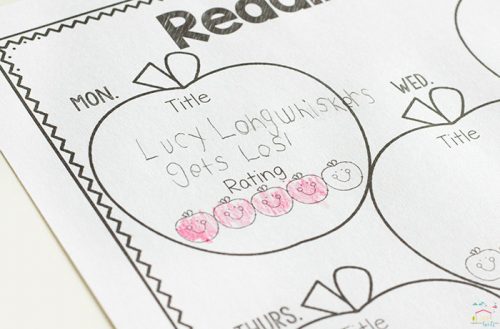 Free Printable Themed Reading Logs for Kids