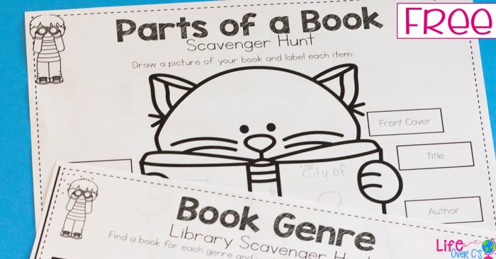 Free Printable Book Scavenger Hunts for Kids