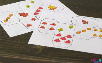 Free Printable Fall Leaves Counting Grid Game for Preschool