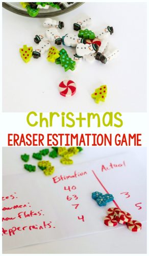 Easy Christmas Mini Eraser Estimation Game - Life Over C's
