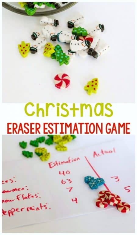 Easy Christmas Mini Eraser Estimation Game - Life Over C's