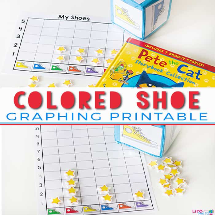 Free Colored Shoe Graphing Activity for Preschoolers
