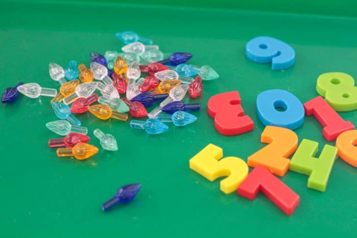 Easy Christmas Lights Counting Game for Kids - Life Over C's