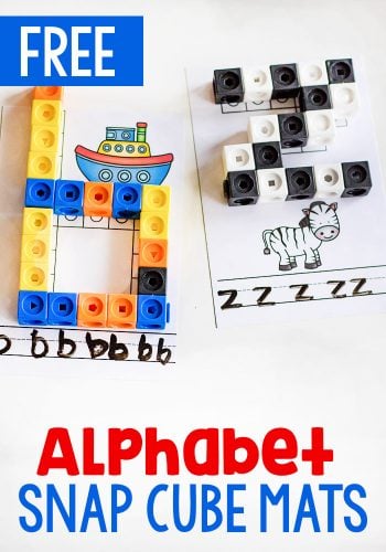 Free Printable Lowercase Alphabet Snap Cube Mats