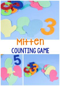 Easy Mitten Number Counting Activity for Kids