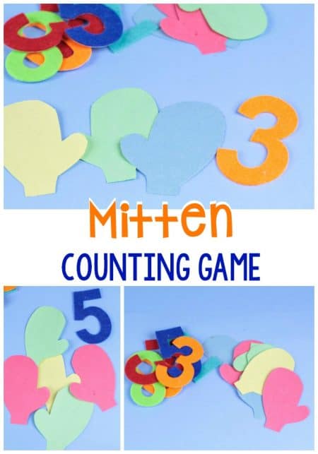 Easy Mitten Number Counting Activity for Kids