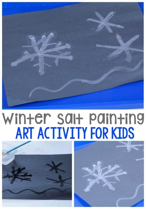 Winter Salt Painting Art Activity