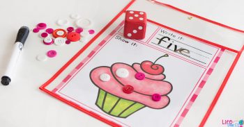 Free Printable Valentine's Day Roll and Count Dice Game