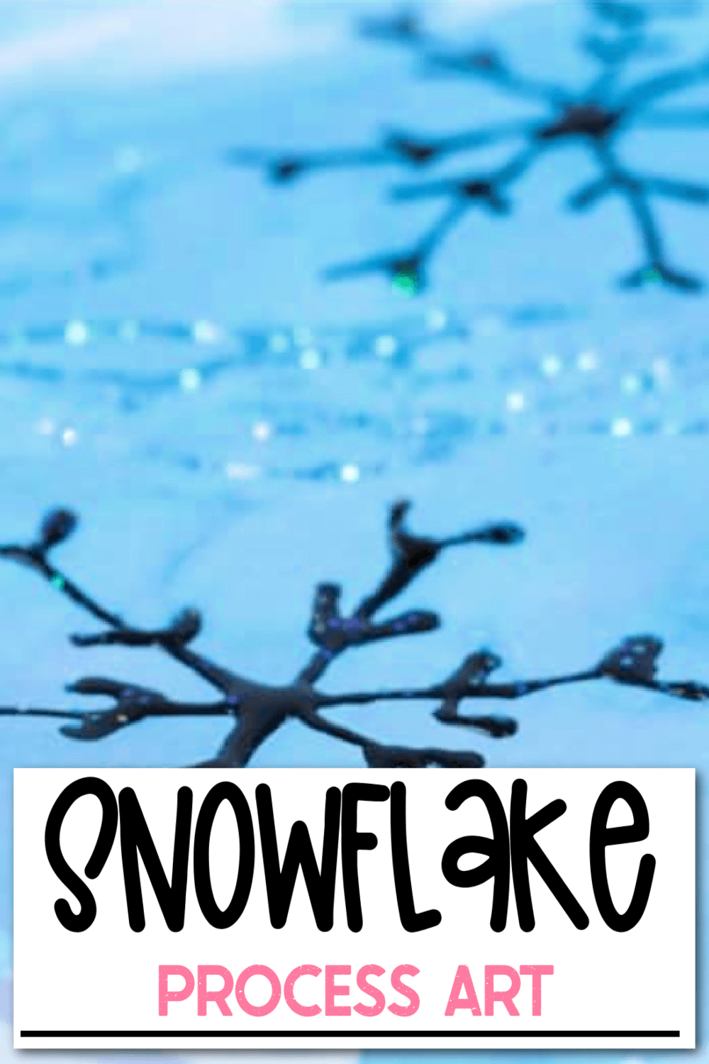Easy Sparkly Black Glue Snowflake Craft For Winter