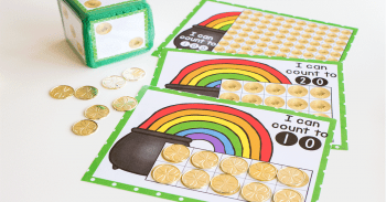 Free Printable Gold Coin Counting Grid Games for St. Patrick's Day
