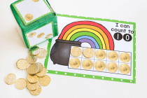 Free Printable Gold Coin Counting Grid Games for St. Patrick's Day