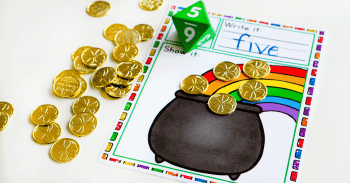 Free Printable Pot of Gold Math Game for St. Patrick's Day