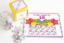 3 Free Printable Unicorn Counting Grid Games for Kids