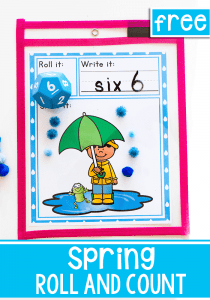 Free Printable Rainy Day Spring Math Game for Kids