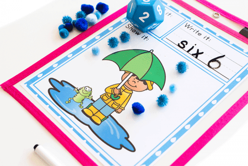 Free Printable Rainy Day Spring Math Game for Kids