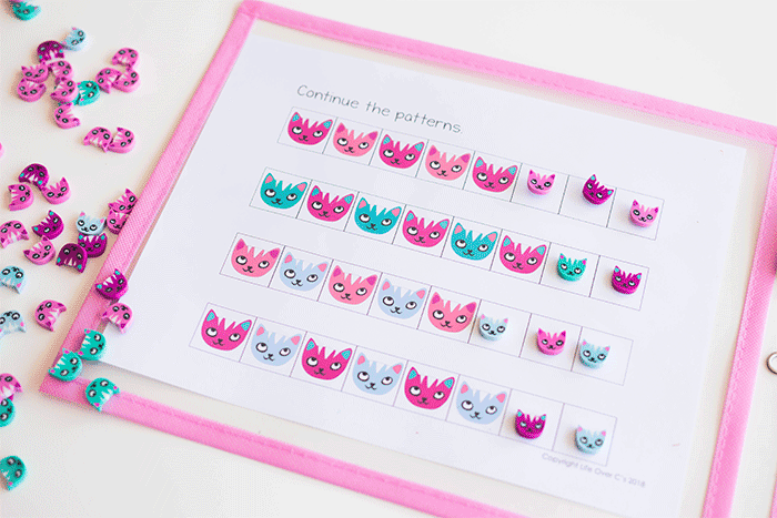Free Printable Cat Mini Eraser Math Pack For Preschoolers