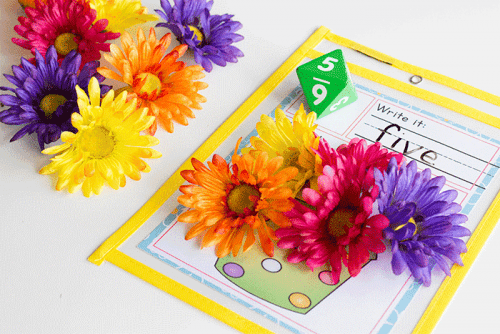Free Printable Spring Flower Math Game for Kids