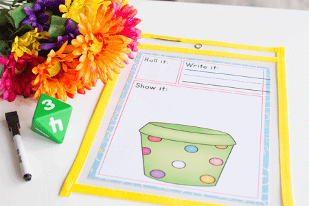 Spring Roll and Count Math Game: Flower Pot
