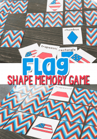 Free Printable Flag Shape Matching Game for July 4th