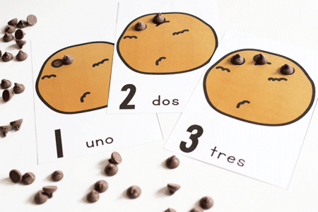 Free Printable Chocolate Chip Counting Cards For Preschool