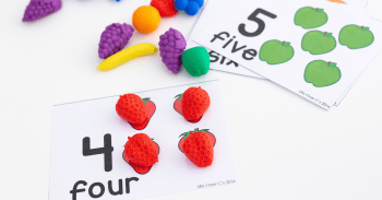 Free Printable Fruit Counting Cards for Preschool