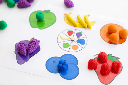 Free Printable Fruit Matching and Sorting Games for Preschool