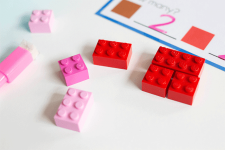 Free Printable Winter Fine Motor Mats with LEGO Bricks