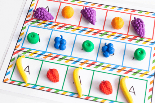 Preschool Fruit Theme Fun Pattern Activities