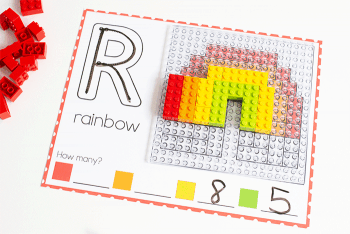 Free Printable Spring Fine Motor Mats with LEGOs